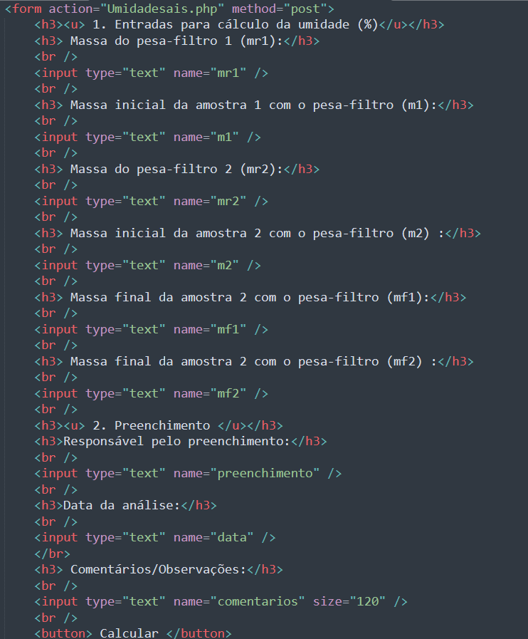 Química Programada - AnalyTech : Calculadora de Química em HTML, CSS e PHP